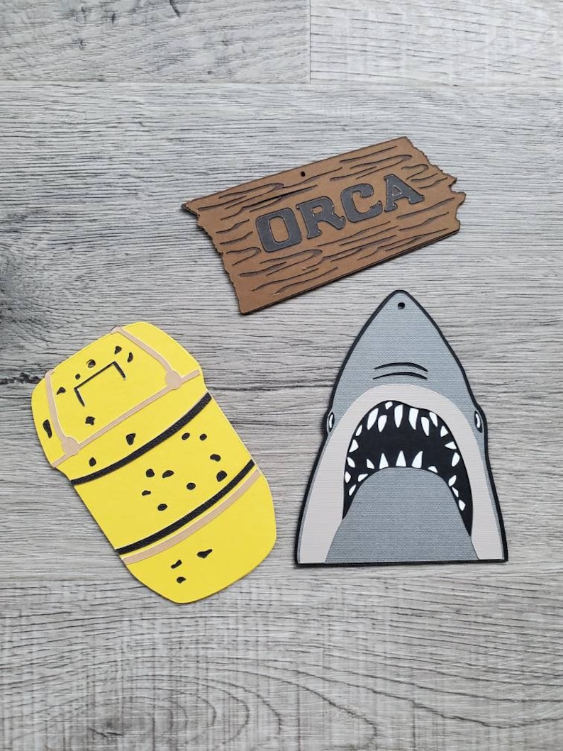 Jaws Decorations, Jaws Ornaments, Jaws Movie Props Diecut Cardstock 4 ...