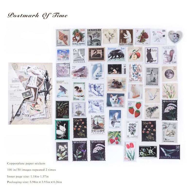 Vintage Stamp Sticker Pack | Creative Scrapbooking & DIY Journals ...