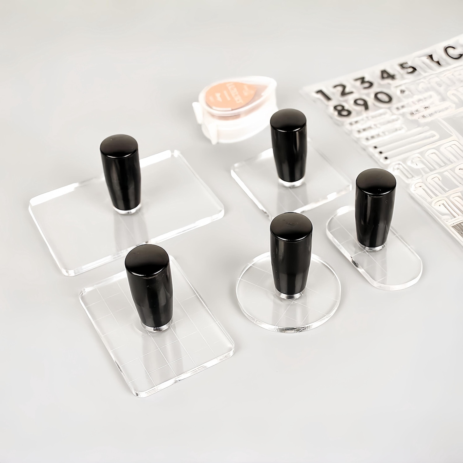 Acrylic Stamp Block With Handle | Mounting Pad | Essential Tool for ...