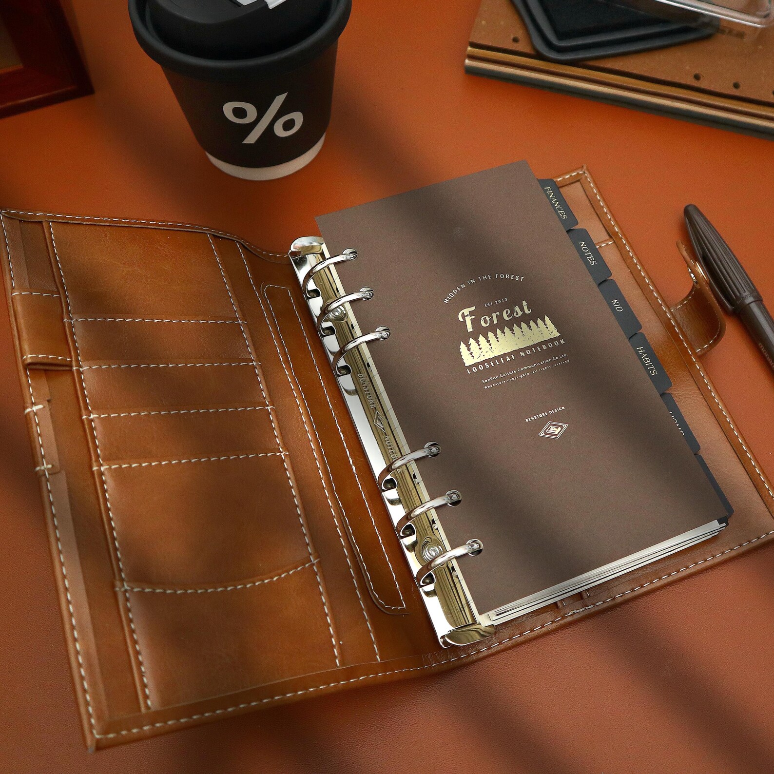 Luxe Vintage Brown Personal Planner Bundle | 6 Ring Binders | 2026 ...
