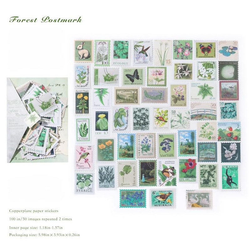 Vintage Stamp Sticker Pack | Creative Scrapbooking & DIY Journals ...