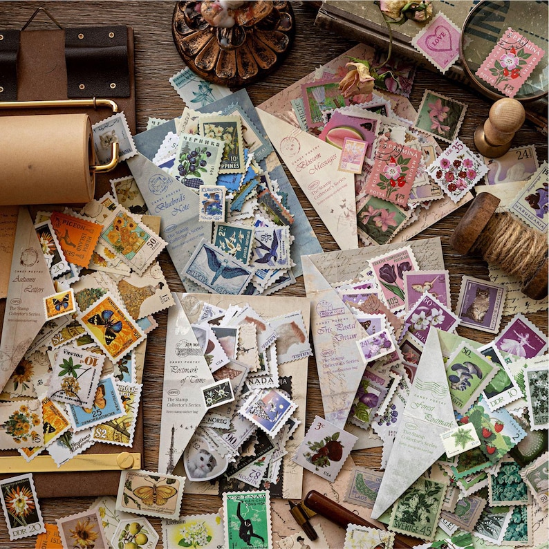 Vintage Stamp Sticker Pack | Creative Scrapbooking & DIY Journals ...