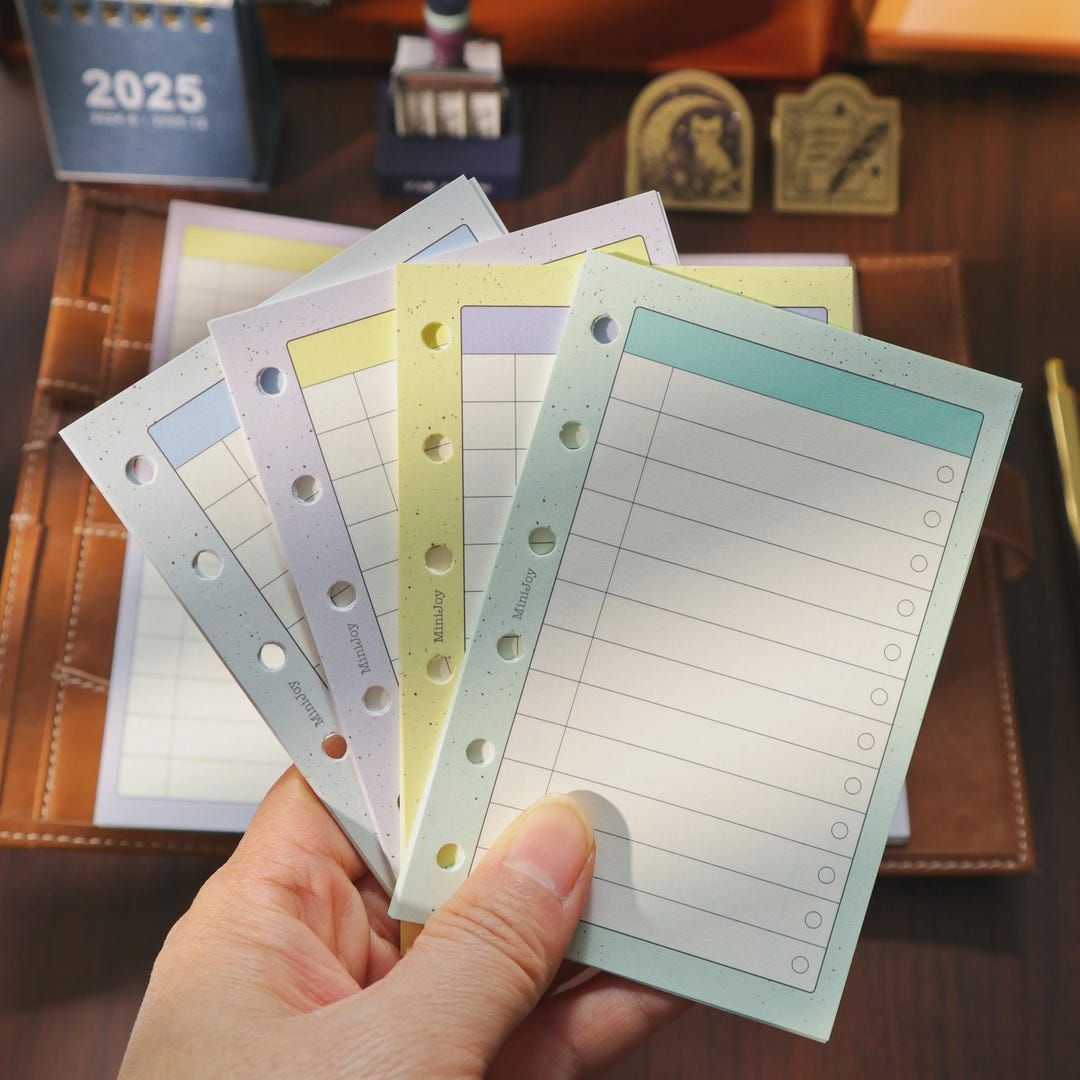 4-color Mixed List Insert | M5 A7 Personal Size Refill | 40 Sheets ...