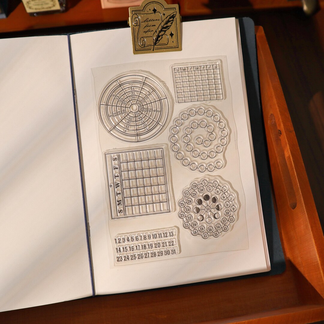 Circular Habit Tracker Clear Stamp | Calendar Weekly Plan Monthly ...