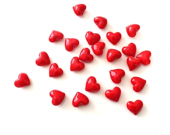 Mini Glass Hearts | Etsy