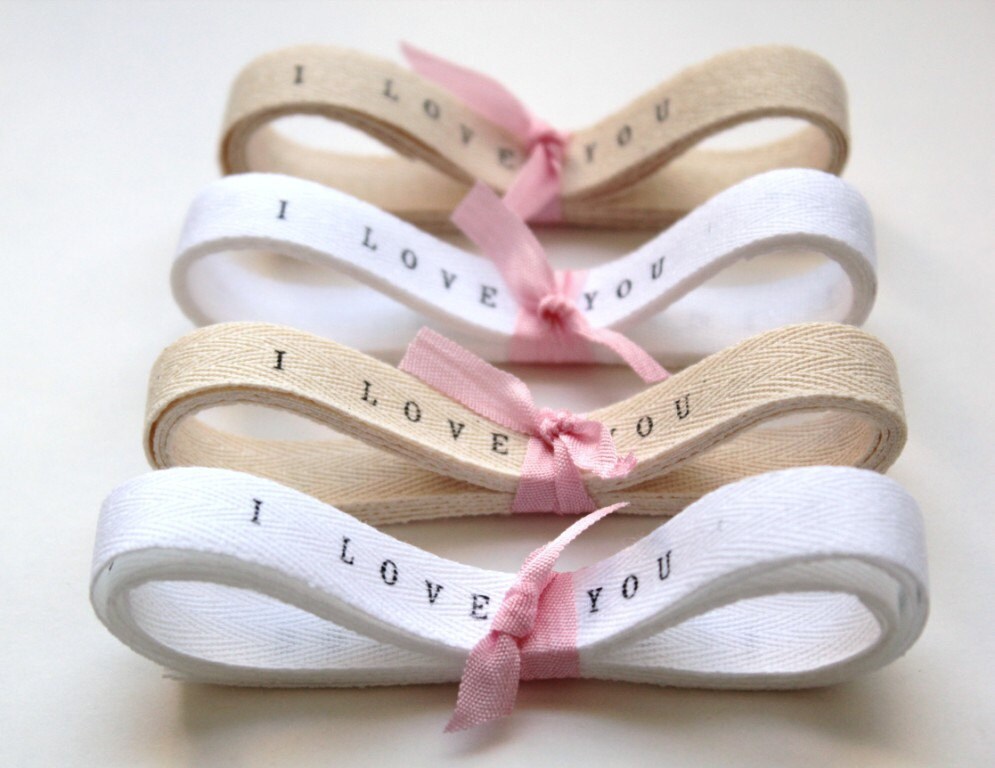 Ribbon printed with words store