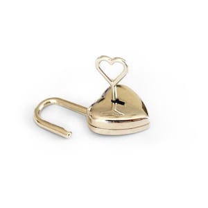 Small Heart Lock With Heart Key / Heart Padlock & Key Heart Charm ...
