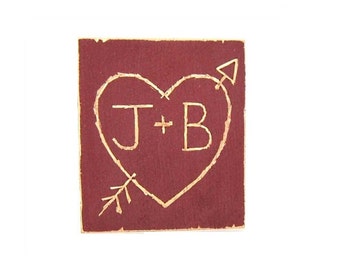 Carved Initials Tree - Etsy