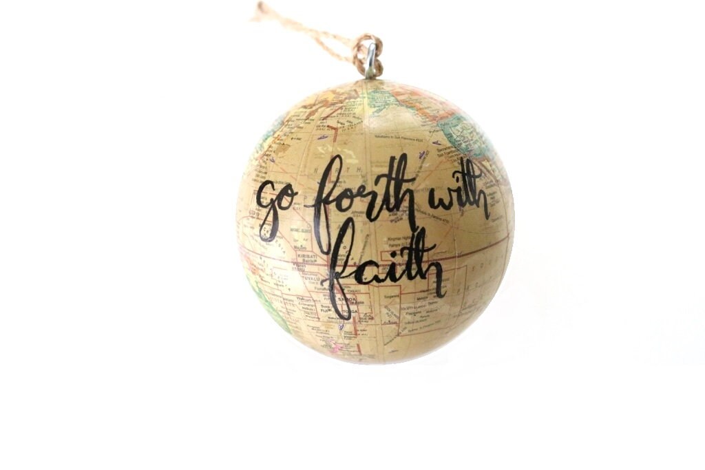 Personalized Christmas Bauble World Globe Christmas Ornament, Map ...