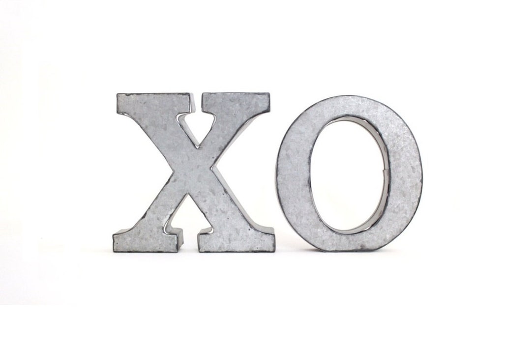 XOXO . Small Metal Letters . Tin Anniversary . XO / Hugs and Kisses ...