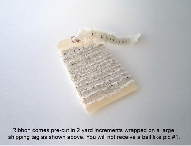 Personalized Rustic Ribbon . 2 Yards Frayed Ribbon for Ribbon - Etsy
