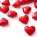 Small Red Hearts , Red Glass Hearts , Tiny Red Hearts , Red Valentine ...