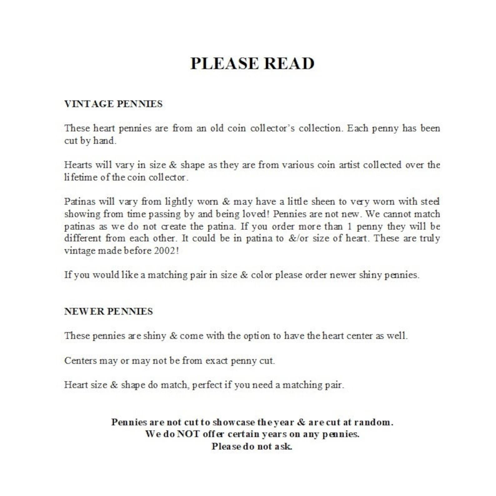 Heart Penny , Valentine Heart , Lucky in Love , Heart Cutout ...