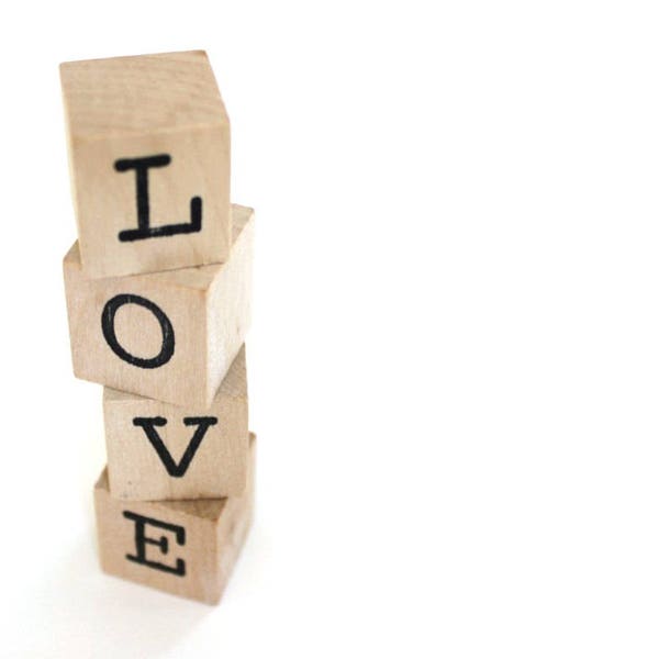 Wooden Love Blocks - Etsy