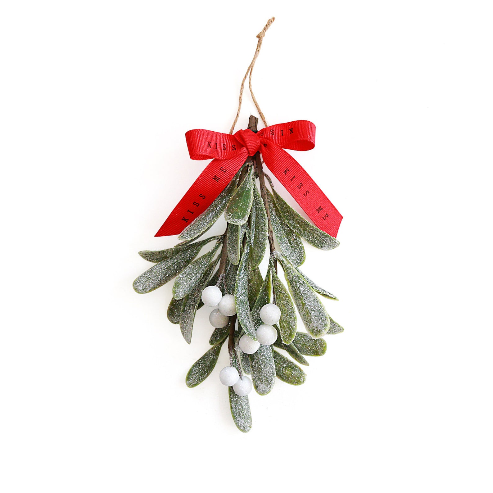 Gui suspendu boule de baiser de gui décoration de gui | Etsy