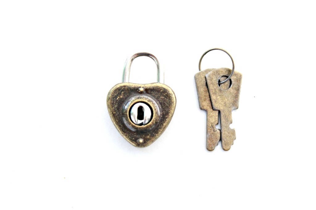 Small Heart Lock and Keys Heart Padlock and Key . Mini Lock - Etsy