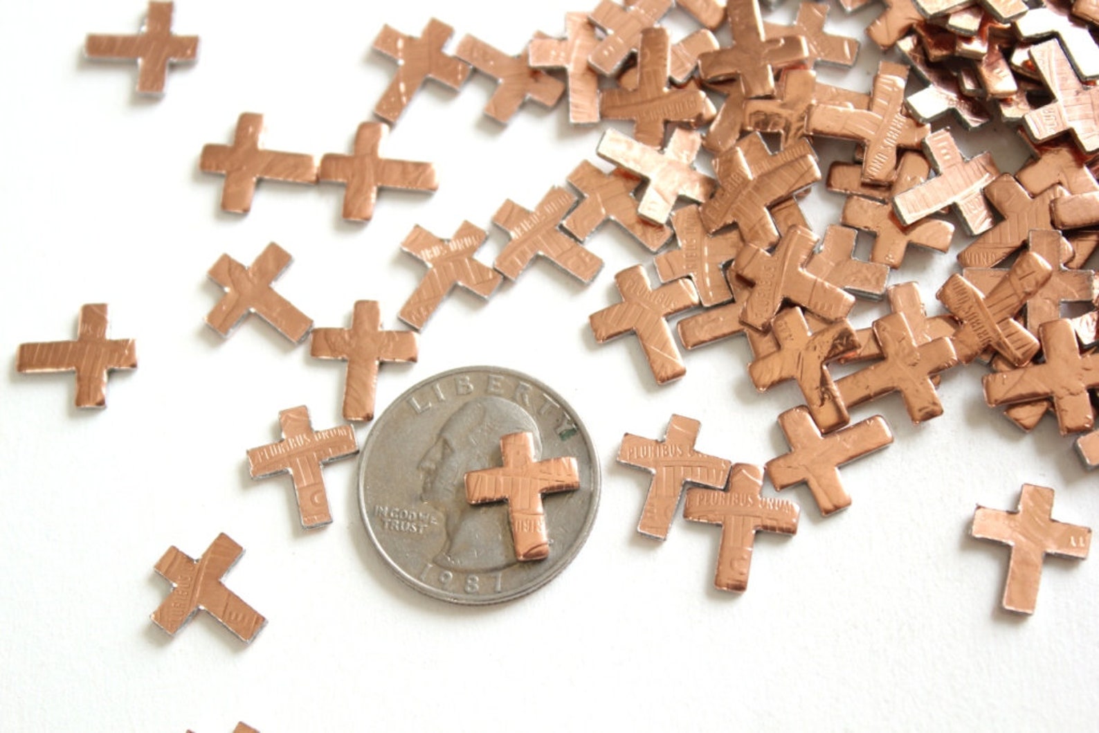 Cross Penny Cross Pennies From Heaven . Baptism Favors . - Etsy