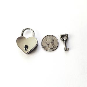Small Heart Lock and Key / Heart Shaped Lock and Key , Heart Padlock ...