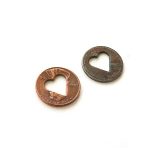 Lucky in Love , 2 Heart Penny , Copper Wedding Decor . Lucky Charm ...