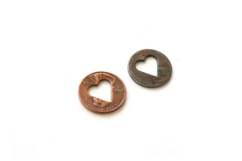 Lucky in Love 2 Heart Penny Copper Wedding Decor . Lucky - Etsy