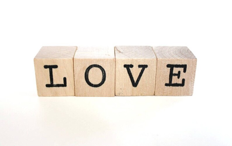 LOVE Blocks Personalized Blocks Wooden Wedding Cake Topper - Etsy