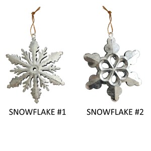 Galvanized Metal Snowflakes , Galvanized Ornaments , Large Metal ...