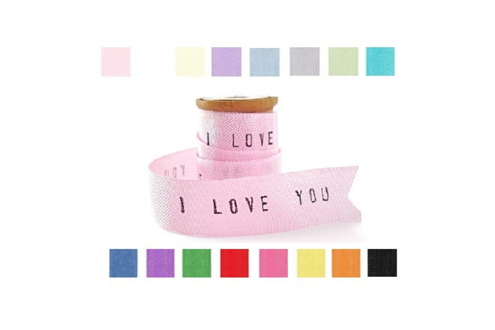Personalized Ribbon 10 YARDS / I Love You Ribbon Bulk Ribbon - Etsy
