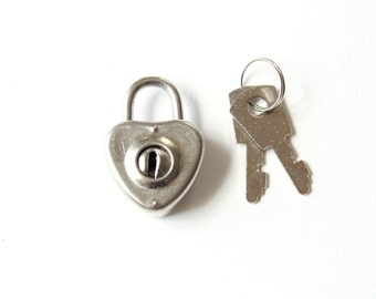 Small Heart Lock and Keys Heart Padlock and Key . Mini Lock - Etsy