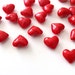 Small Red Hearts , Red Glass Hearts , Tiny Red Hearts , Red Valentine ...