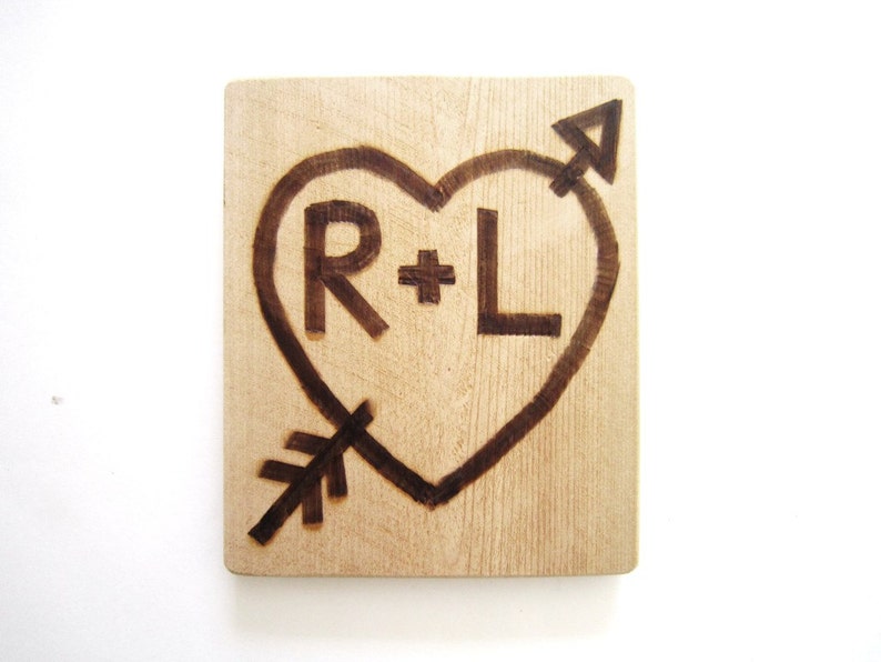 Rustic Initial Sign carved initials tree initial sign wood | Etsy