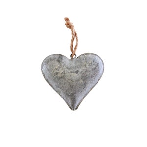 Steel Heart - Galvanized Metal Heart, Steel Anniversary Gift for Him ...