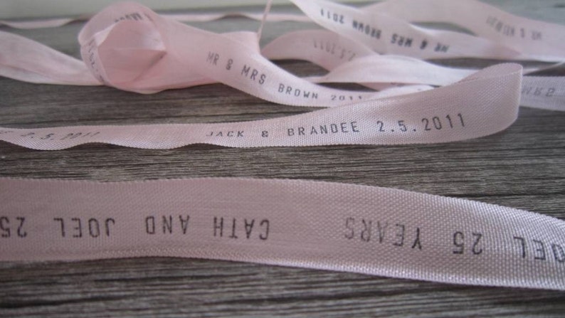 Personalized Seam Binding Ribbon , YOUR WORDS , Rayon Ribbon , Pink ...