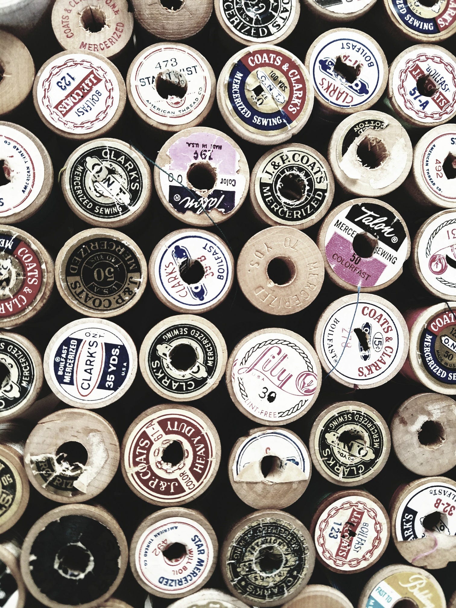 Vintage Thread Spools Sewing Decor Primitive Decor - Etsy