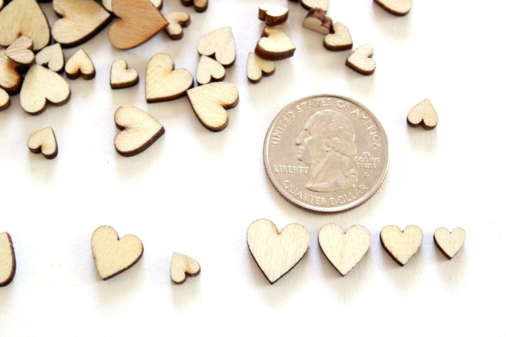 100 Tiny Hearts , Love Hearts , Wedding Table Decor, Little Hearts ...