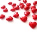 Small Red Hearts , Red Glass Hearts , Tiny Red Hearts , Red Valentine ...