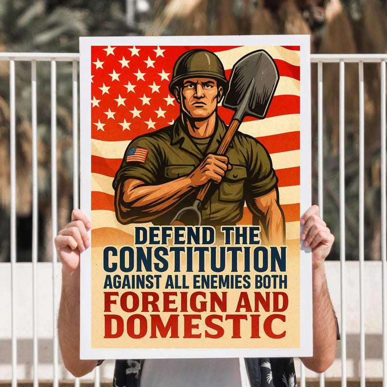 Defend the Constitution Protest Sign INSTANT DOWNLOAD | Anti-trump Pro ...