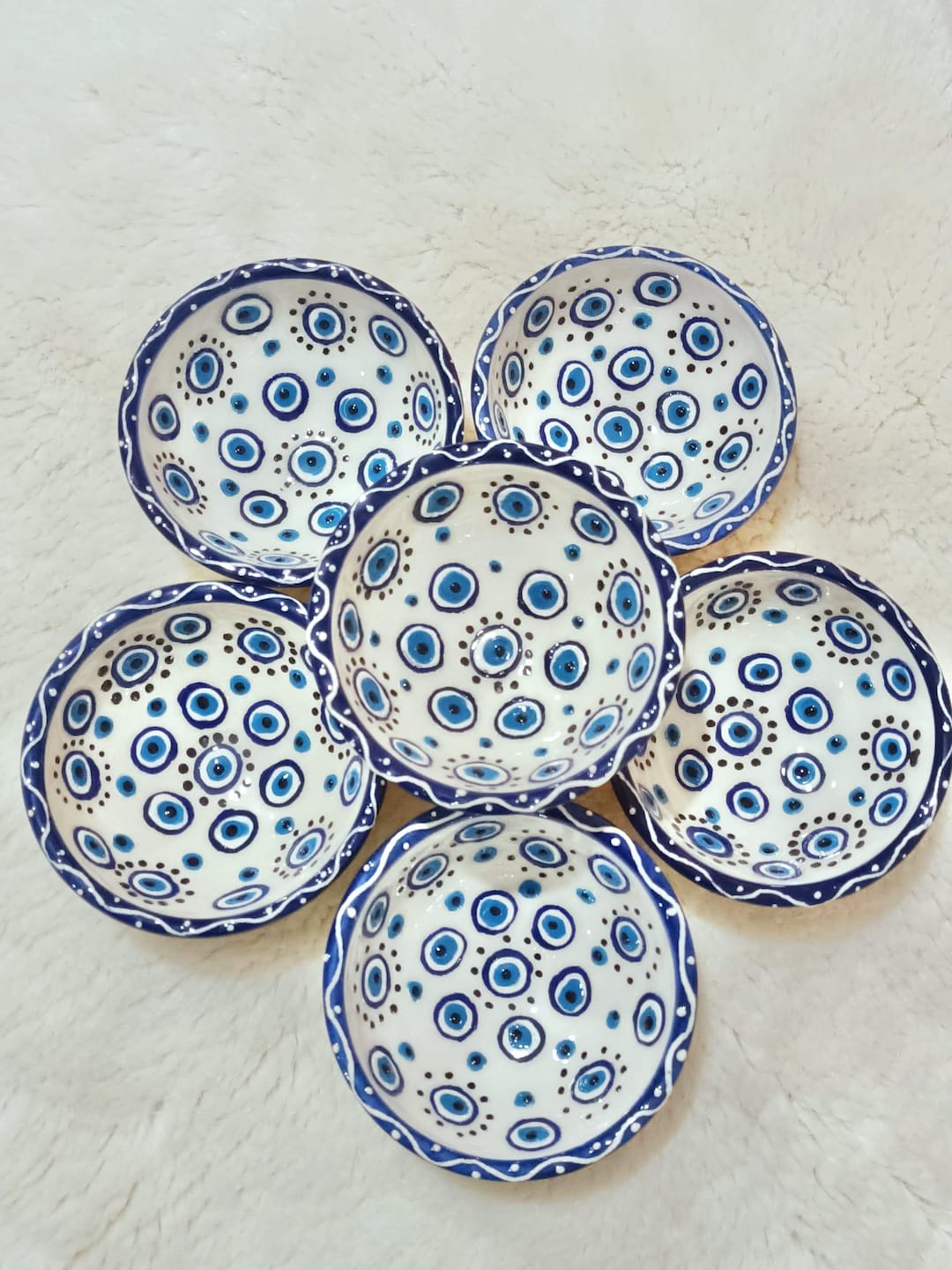 Evil Eye Ceramic Bowls in Bulk, Bridal Shower, Quinceanera Favors ...