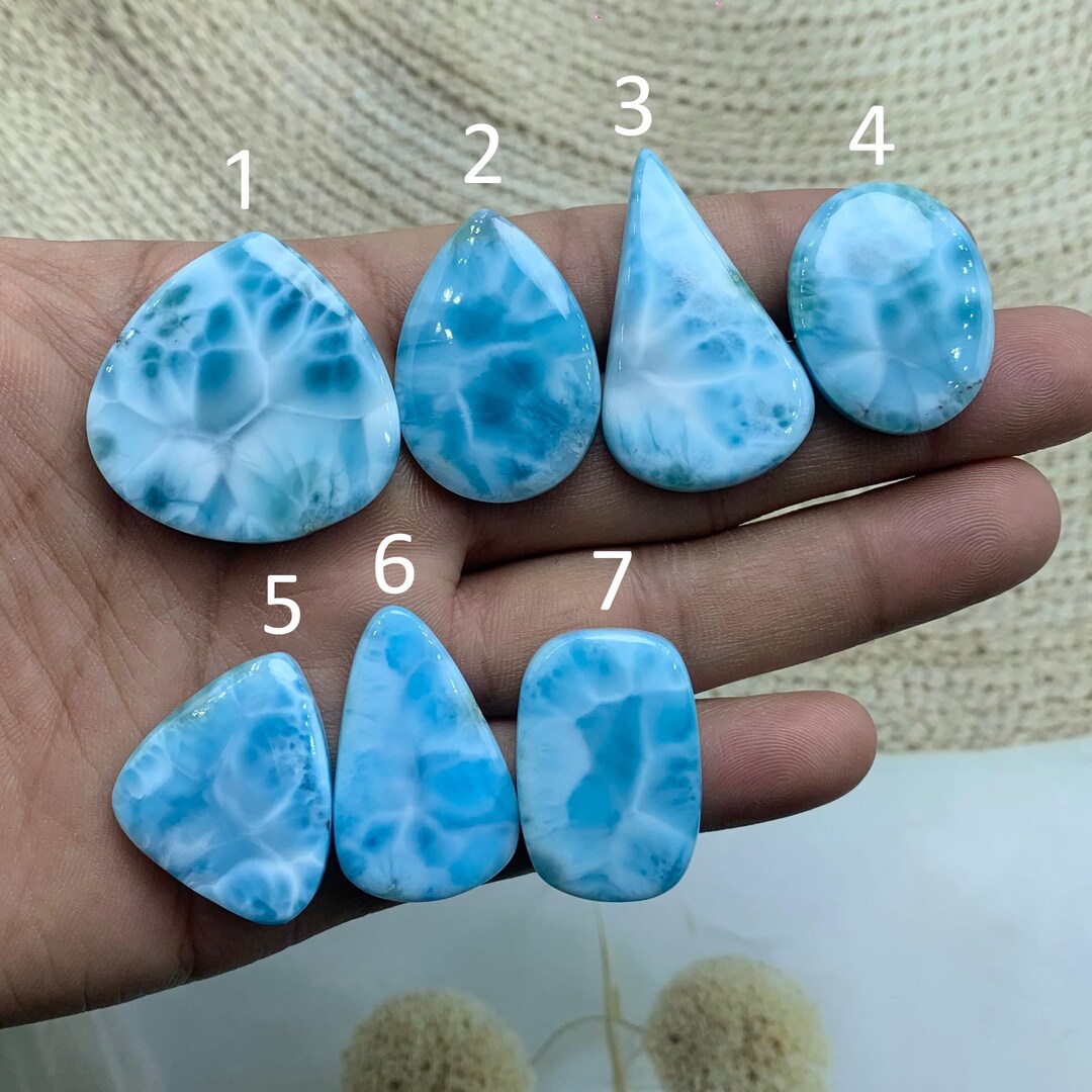 Good Quality Natural Larimar Cabochon Gemstone, Loose Gemstone ...