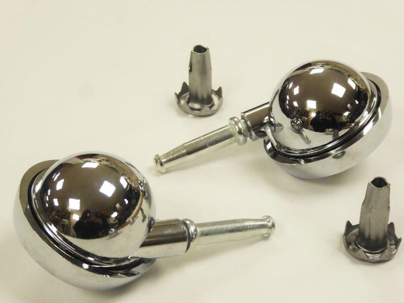 4 X Metal Ball Castors (casters)/wheels (like Shepherd) Silver Finish ...