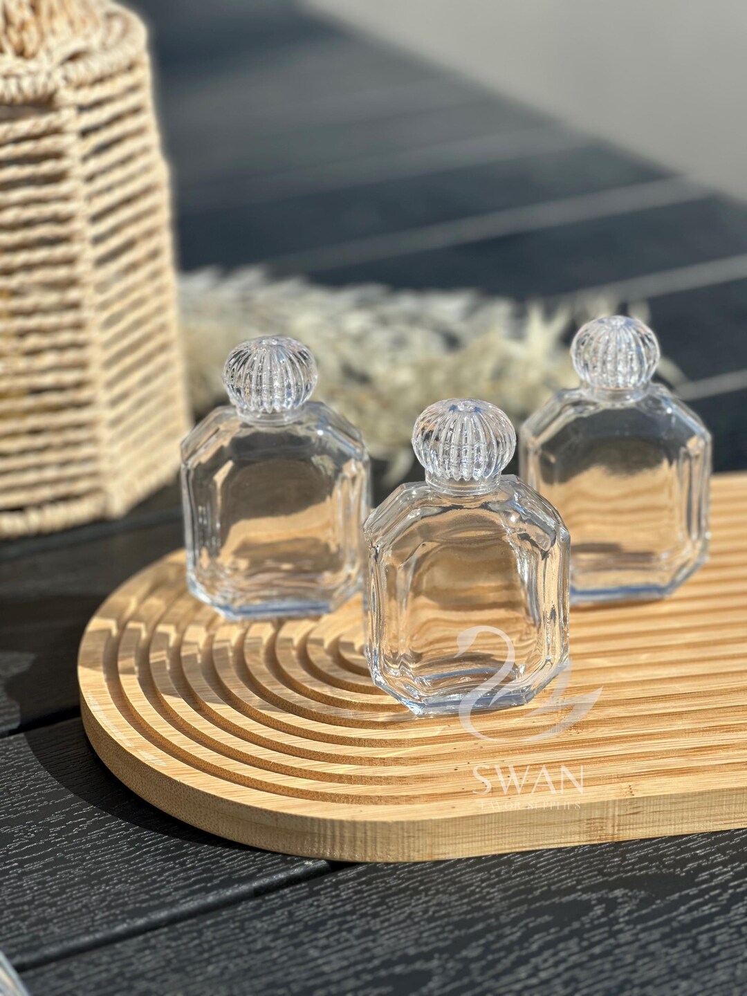 10 Pcs 50 Ml Octagon Shape Empty Glass Bottle Wedding Favors - Etsy