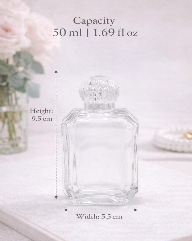 10 Pcs 50 Ml Octagon Shape Empty Glass Bottle Wedding Favors - Etsy
