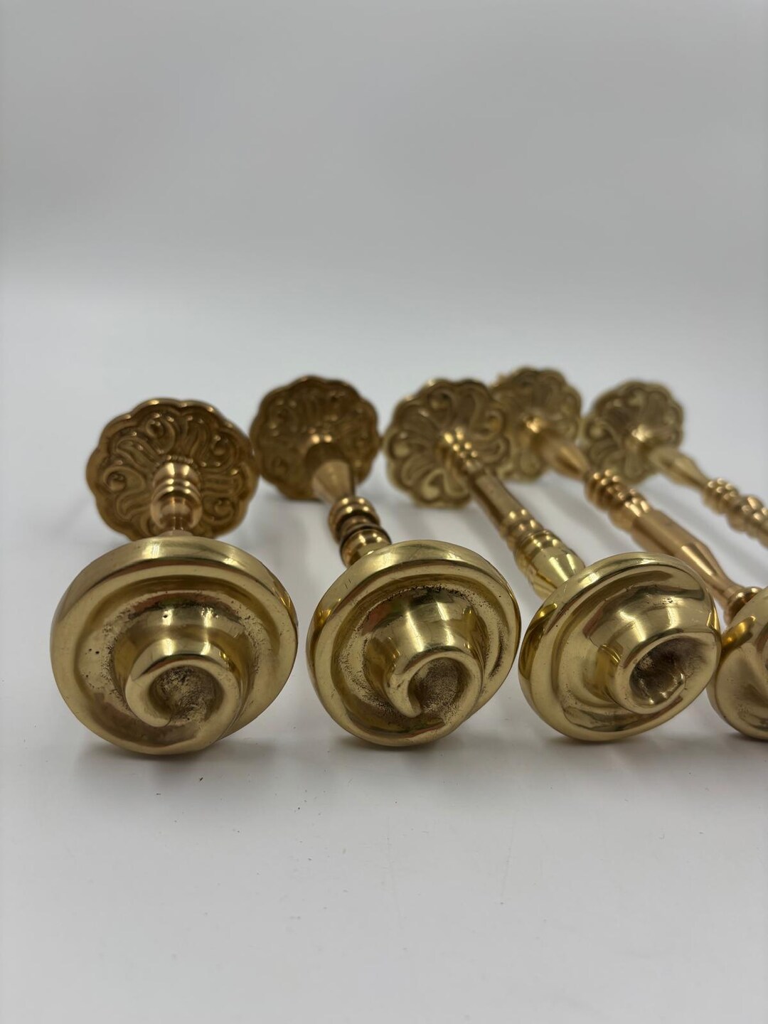 Curtain Tiebacks, Gold-colored Metal, With Rosettes and Screws, Set of ...
