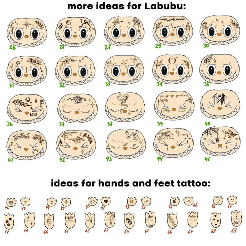 Rare Labubu - Black Labubu - Custom Labubu Figure – Hand-painted Labubu ...