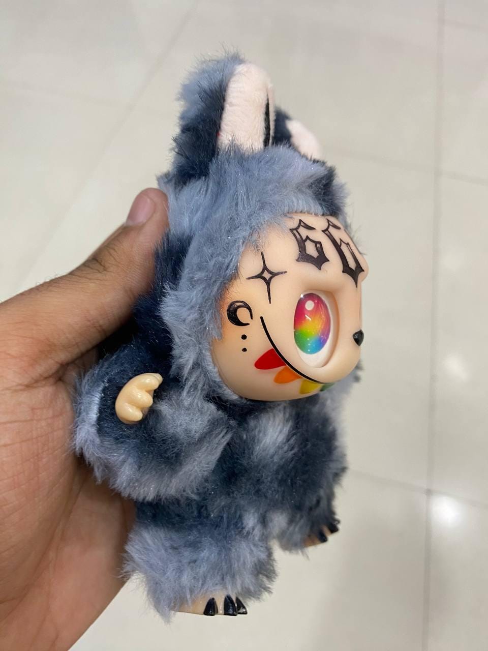 Rare Labubu Plush: Hand-painted Tattooed Fantasy Collectible Black ...