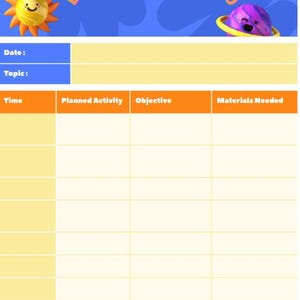 Editable Daily Lesson Plan Template | Preschool & Kindergarten Teacher ...