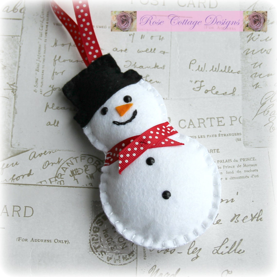 3 Felt Snowman Christmas Tree Ornaments - Etsy