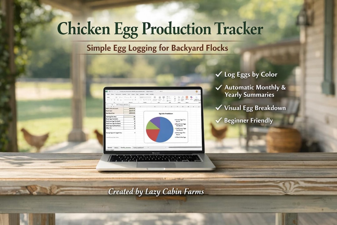 Egg Production Tracker | Flock Egg Log Spreadsheet | Backyard Chicken ...