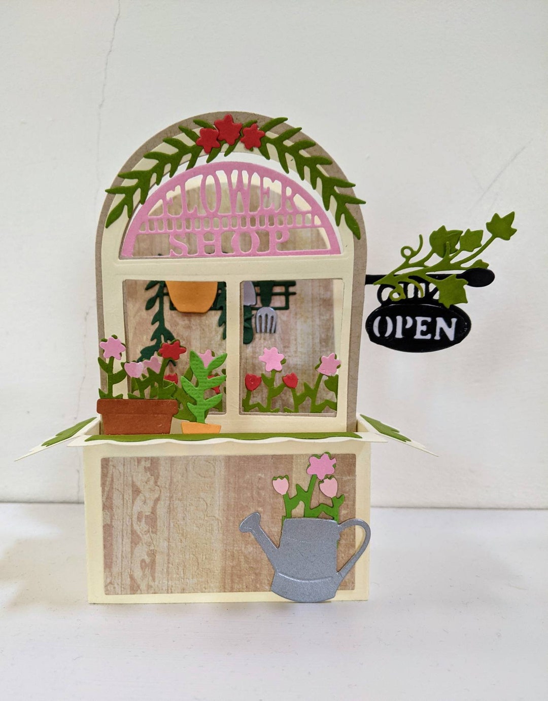 Pop up Flower Shop Card - Etsy