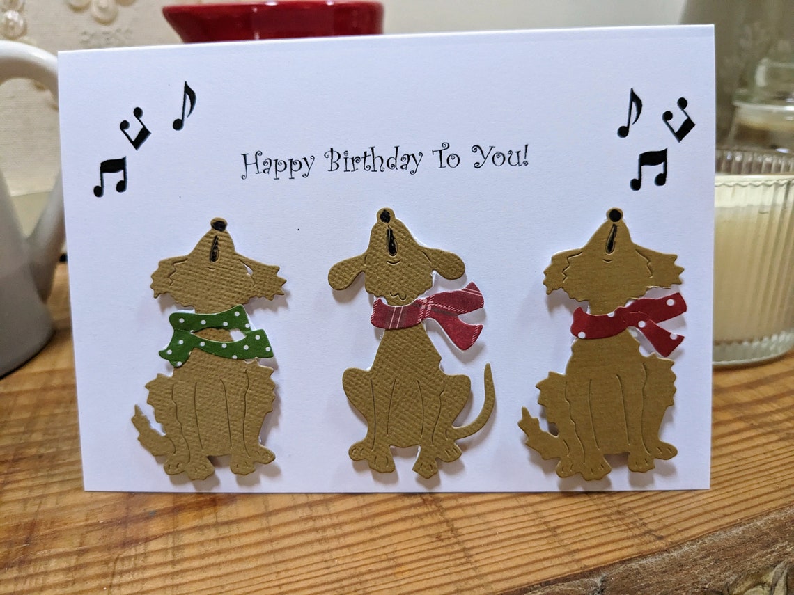 Singing Dogs Happy Birthday Card - Etsy