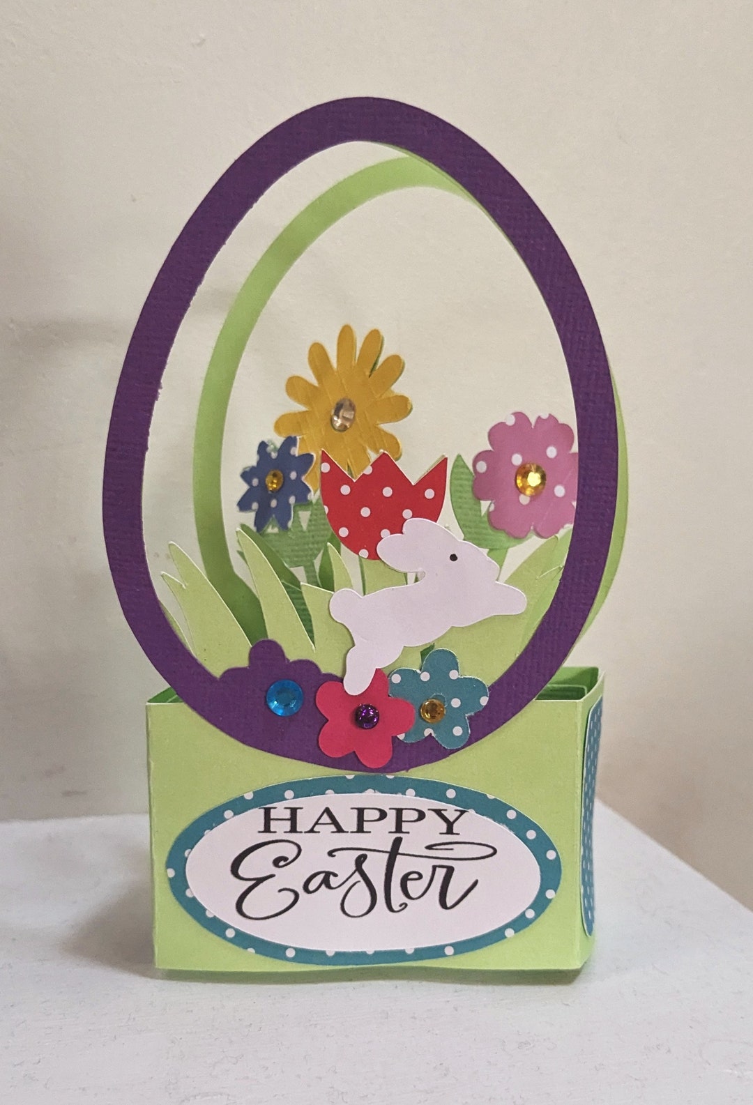 Pop up Happy Easter Egg Shaped Card - Etsy